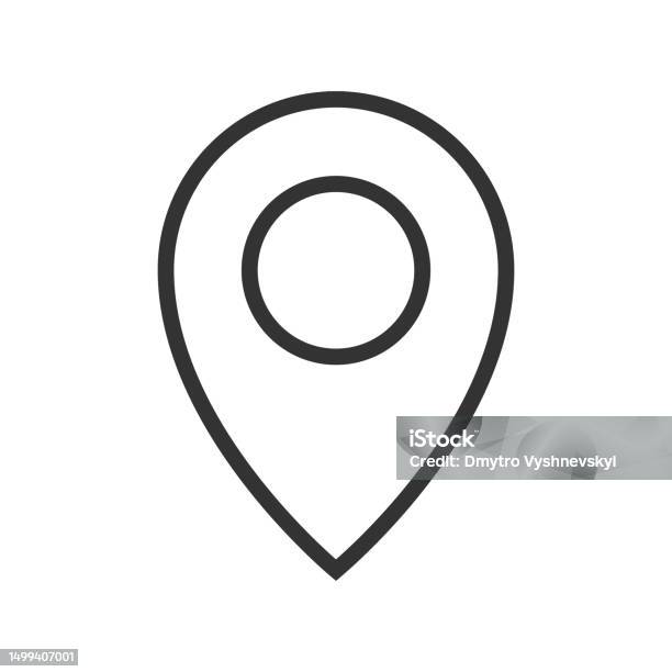 Pointer Outline Vector Icon Isolated On White Background Pointer Line