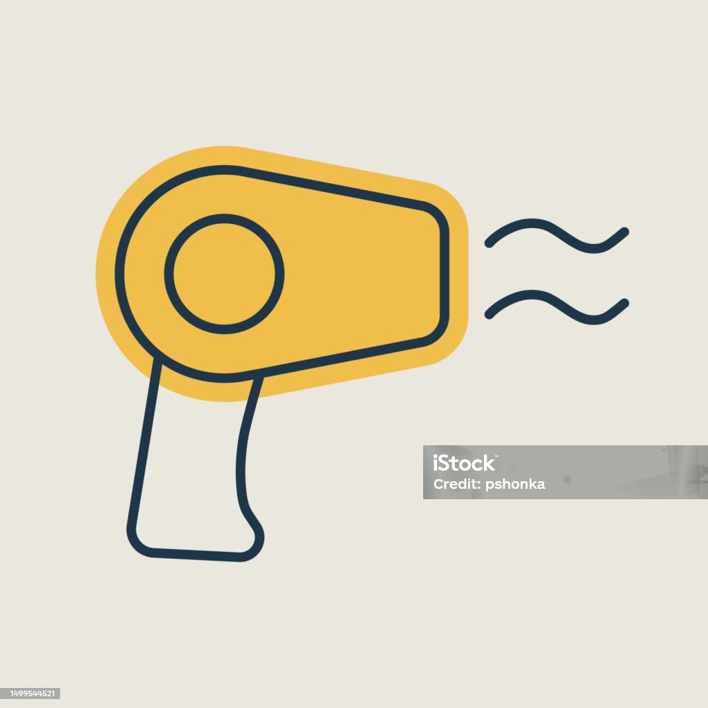 Hair Dryer Flat Vector Isolated Icon Stock Illustration Download