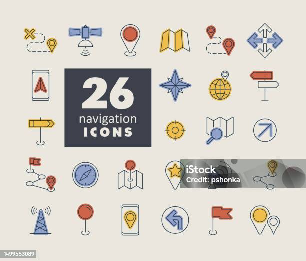 Maps Location Navigation Vector Icons Set Stock Illustration Download