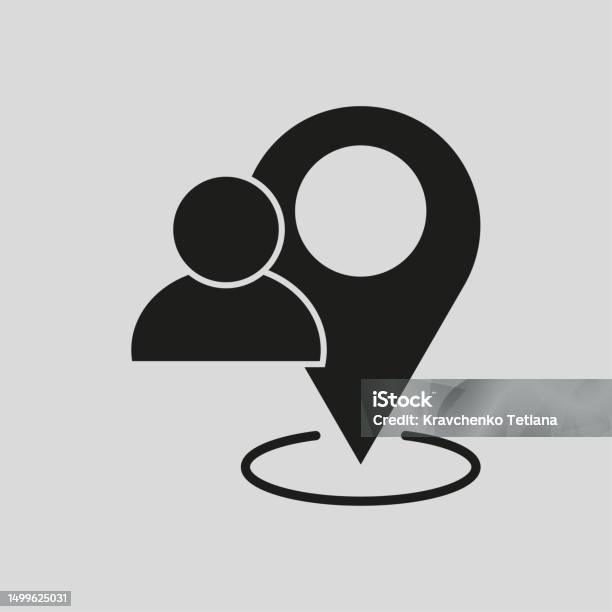 Épingle Demplacement Avec Icône De Ligne De Man Symbole Et Panneau De