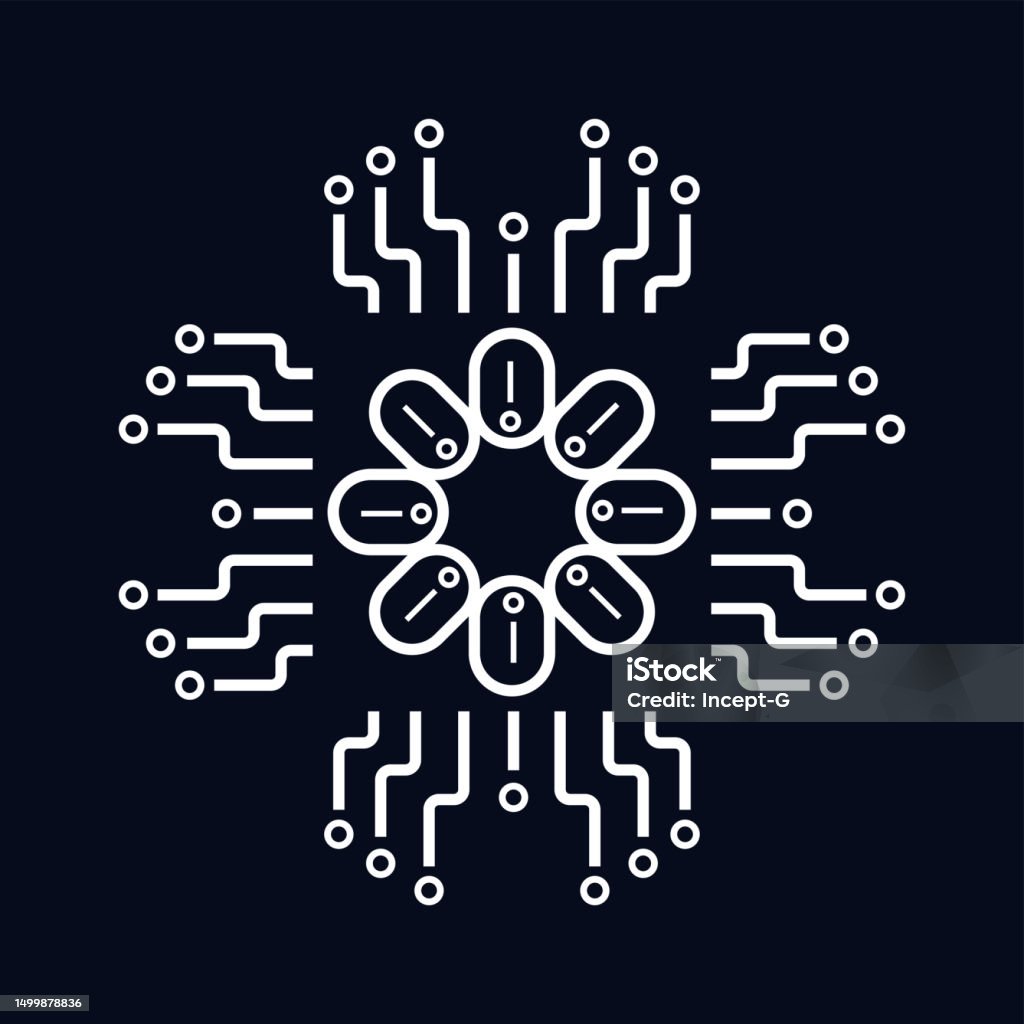 Le Symbole De Licône De Lia De La Technologie Symbole Circute Pour Le ... Le Symbole De Licône De Lia De La Technologie Symbole Circute Pour Le ...