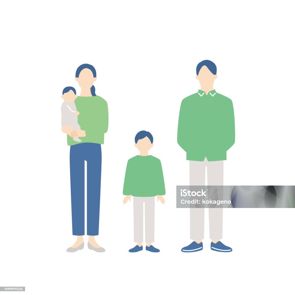 Keluarga Inti Ayah Ibu Anak Lakilaki Dan Bayi Ilustrasi Seluruh Tubuh ... Keluarga Inti Ayah Ibu Anak Lakilaki Dan Bayi Ilustrasi Seluruh Tubuh ...