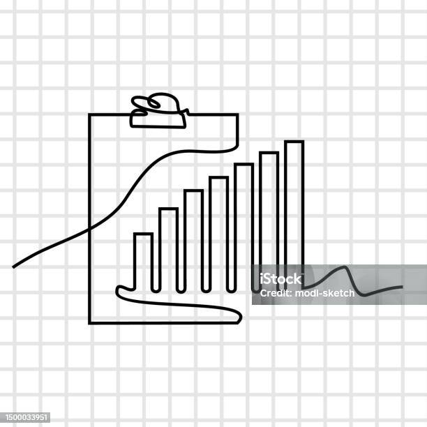 Graphique Dentreprise Sur Fond Blanc Dessin À La Main Dune Seule Ligne