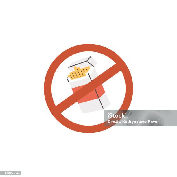 Panneau Dinterdiction De Fumer Avec Des Cigarettes Croisées De Lignes