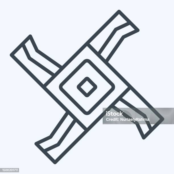 Icône Croix Glacée Lié Au Symbole Celtique Style De Ligne Conception
