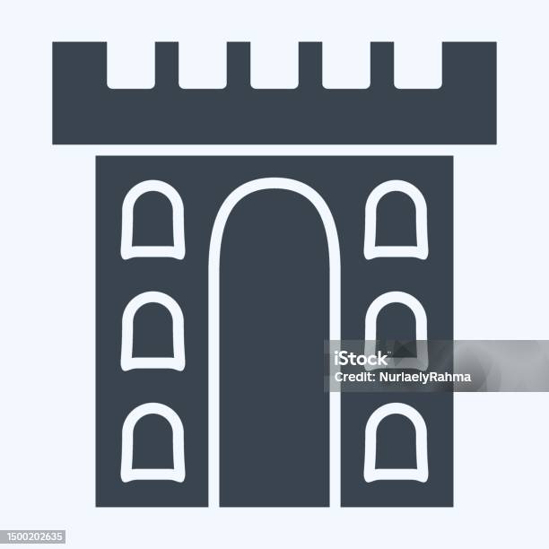 Château De Licône Lié Au Symbole Celtique Style Glyphe Conception