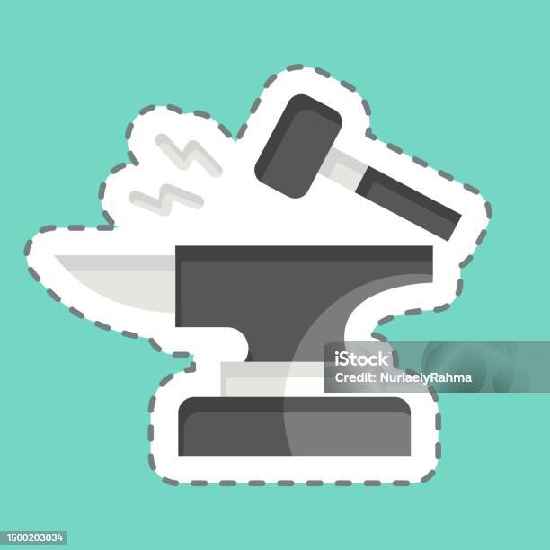 Garis Stiker Memotong Anvil Terkait Dengan Simbol Celtic Desain