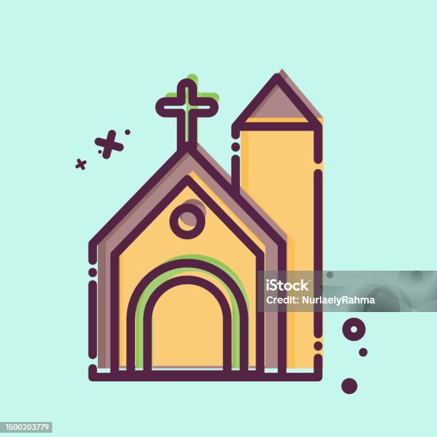 Gereja Ikon Terkait Dengan Simbol Celtic Gaya Mbe Desain Sederhana
