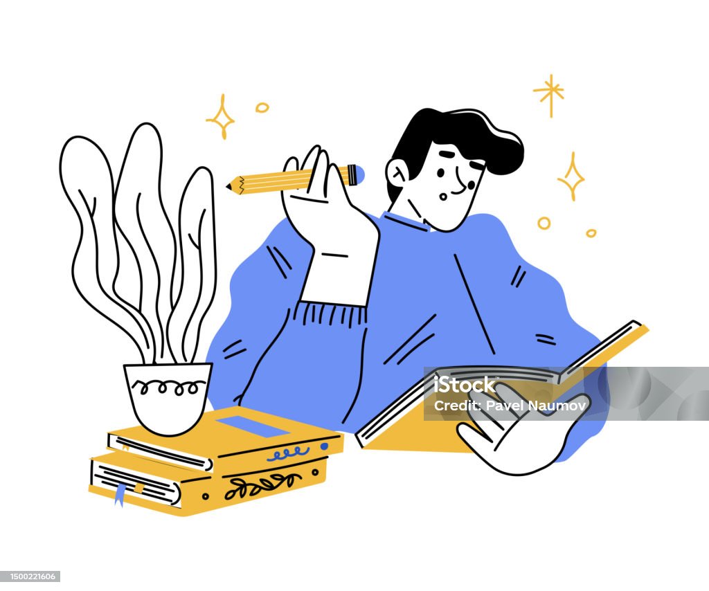 Léducation Avec Le Personnage De Lhomme Avec Létude Et Lapprentissage