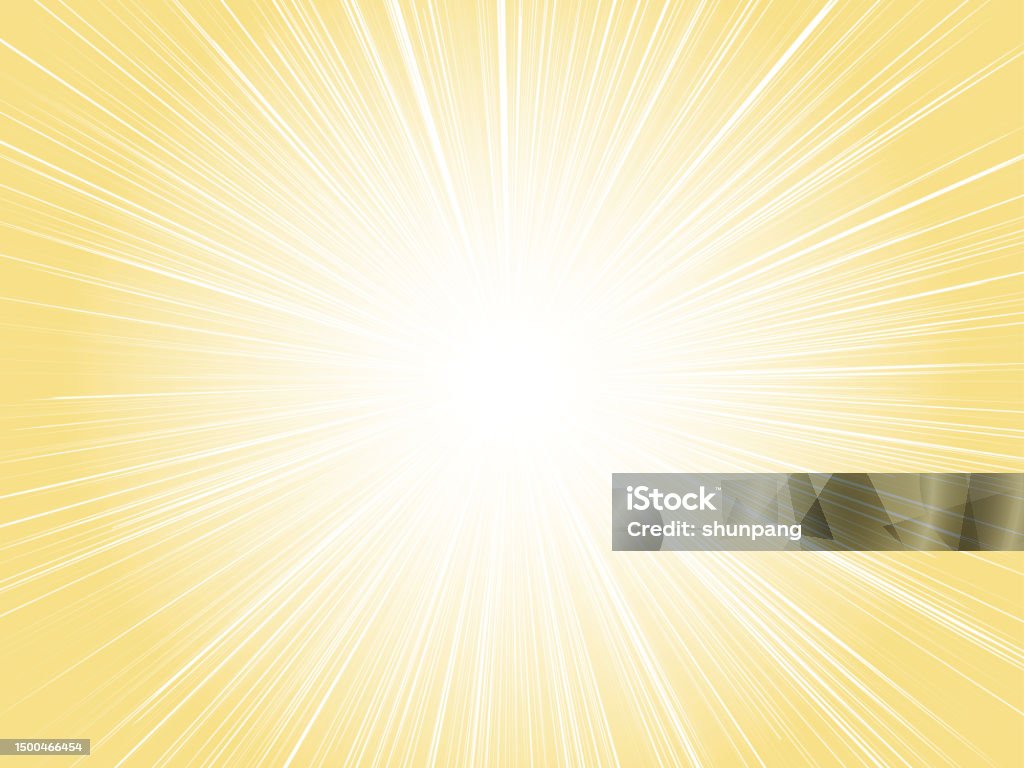 Sun Rays Emitting Intense Lightpale Concentrated Line Backgroundyellow