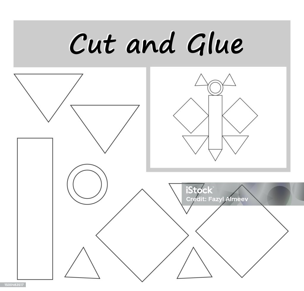 Diy Worksheet Color Cut Parts Of The Image And Glue On The Paper