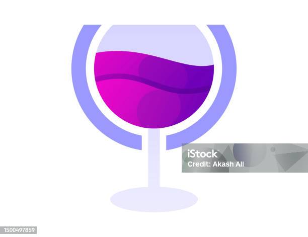 Wine Glass Logo Vector Design Template Stock Illustration Download