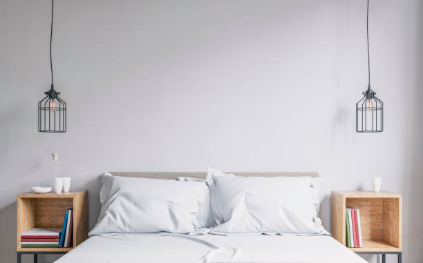 Free Stock Photo of Bright airy bedroom with simple decor | Download ...
