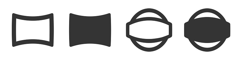 Set Of 4 Icons Image A Set Vector Icons Simple Set Linear Symbols Set