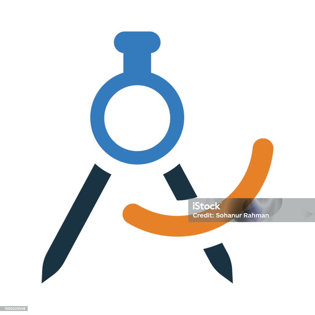 Mesure De Boussole Précision Dessin De Boussole Icône Doutil Boussole
