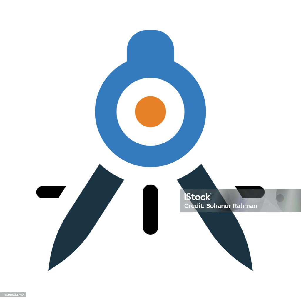 Compass Measure Precision Compass Drawing Compass Tool Icon Stock Illustration Download Image