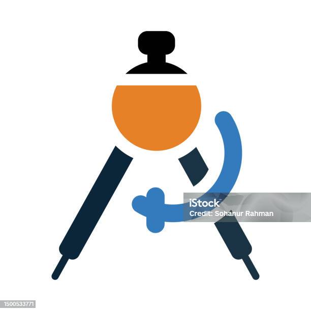 Compass Measure Precision Compass Drawing Compass Tool Icon Stock Illustration Download Image