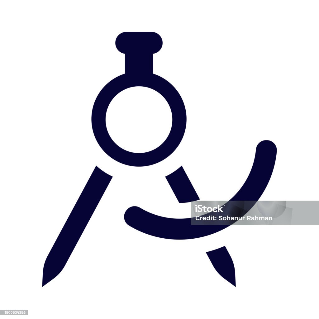 Compass Measure Precision Compass Drawing Compass Tool Icon Stock Illustration Download Image