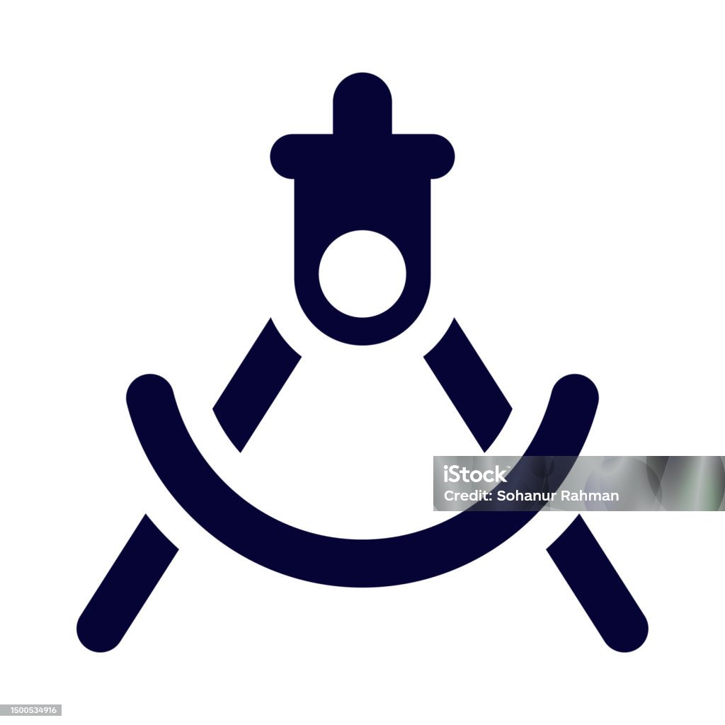 Compass Measure Precision Compass Drawing Compass Tool Icon Stock Illustration Download Image