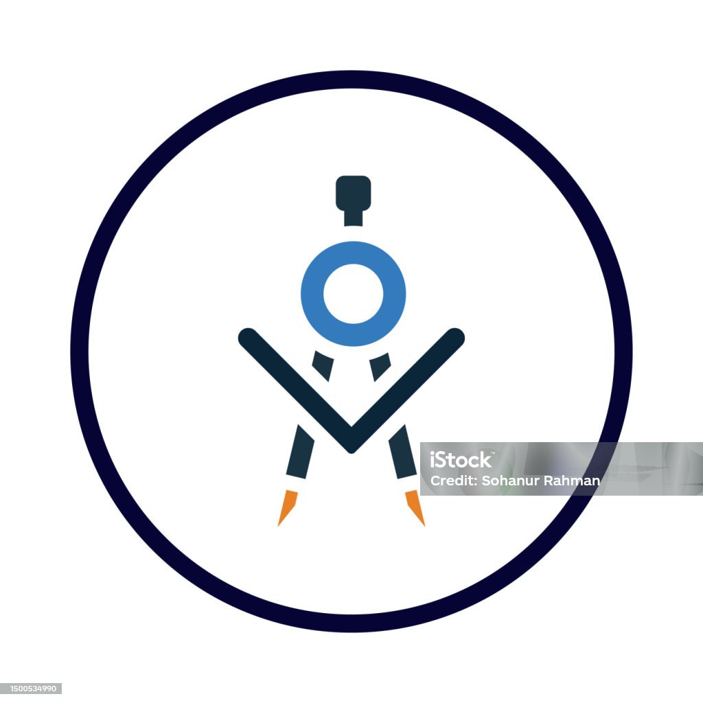 Compass Measure Precision Compass Drawing Compass Tool Icon Stock Illustration Download Image