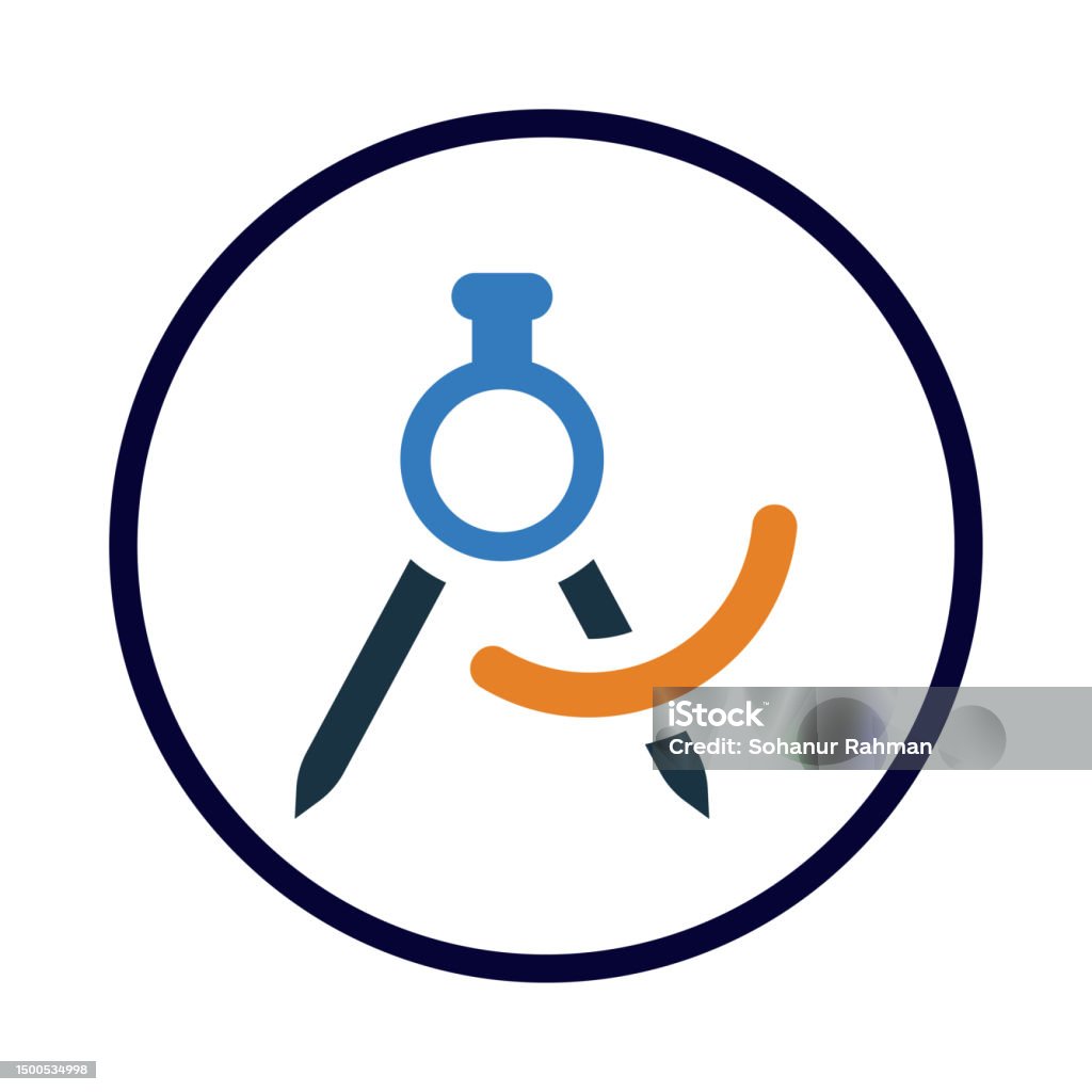 Compass Measure Precision Compass Drawing Compass Tool Icon Stock Illustration Download Image