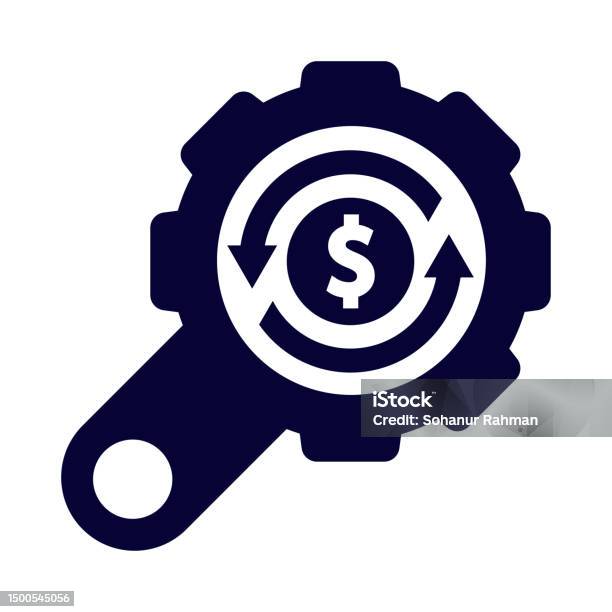 Équipement Gestion Réglage Optimisation Processus Argent Dollar Icône