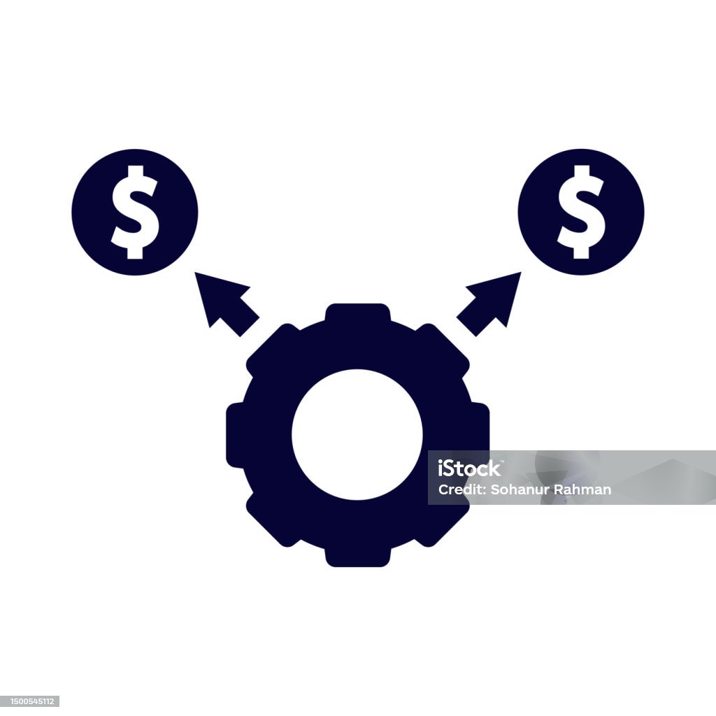 Équipement Gestion Réglage Optimisation Processus Argent Dollar Icône