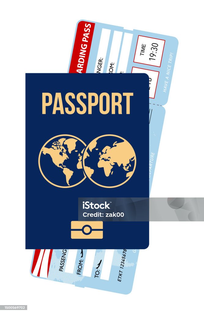 Passport And Airplane Ticket Stock Illustration Download Image Now