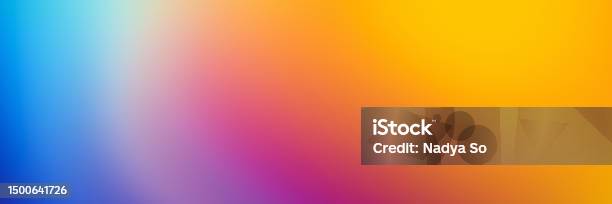 Merah Oranye Kuning Ungu Biru Gradien Latar Belakang Header Web Lebar