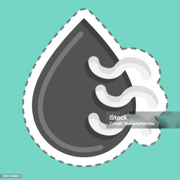 Garis Stiker Dipotong Kering Terkait Dengan Simbol Ac Desain Sederhana