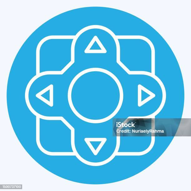 Ikon Remote Control Terkait Dengan Simbol Ac Gaya Mata Biru Desain