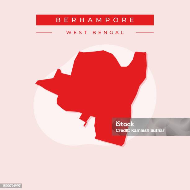Vector Illustration Vector Of Berhampore City Map India City Stock