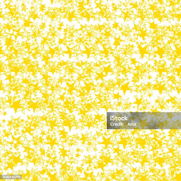 Pola Mulus Dengan Tekstur Grunge Dengan Bintang Kuning Pada Latar