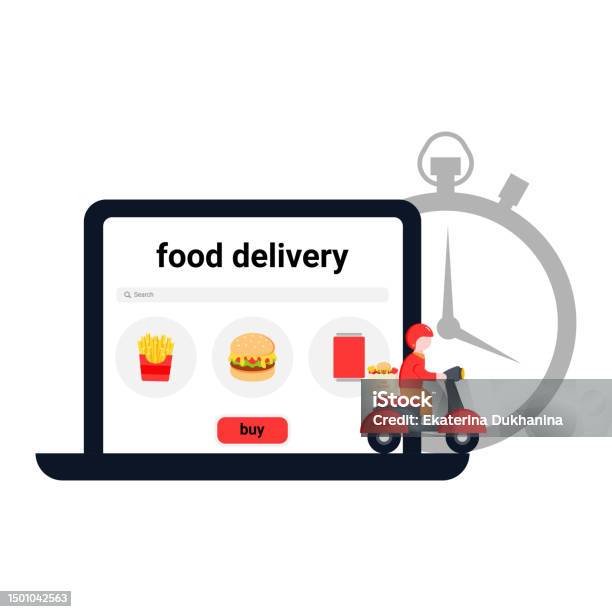 Online Shopping Food Delivery Icons To Express Delivery Home Fruits Vegetables Water Newspaper
