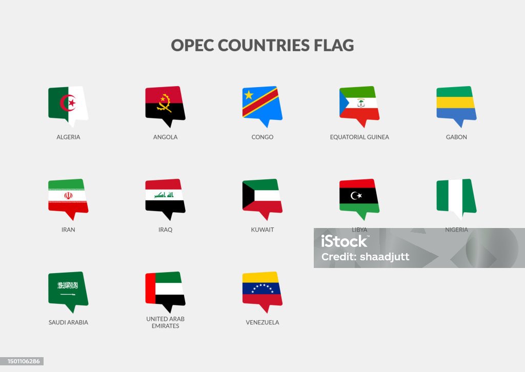 Opec Countries Flag Icons Collection Chat Flag Icon Stock Illustration ... Opec Countries Flag Icons Collection Chat Flag Icon Stock Illustration ...