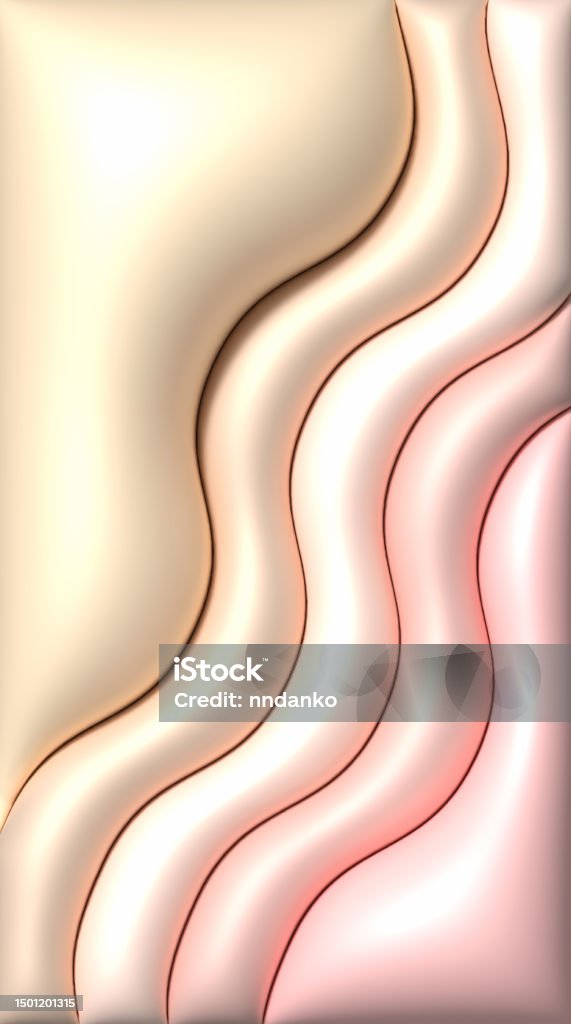 Latar Belakang Krem Abstrak Dengan Gelombang Ilustrasi Rendering 3d