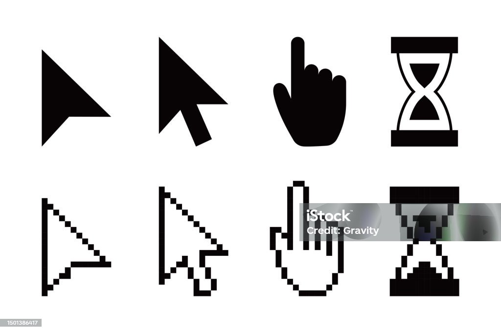 Cursor Collection Vector Design With Various Types Stock Illustration