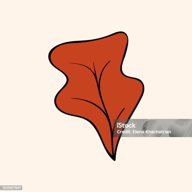Ilustrasi Vektor Grafis Daun Kuning Dengan Latar Belakang Krem