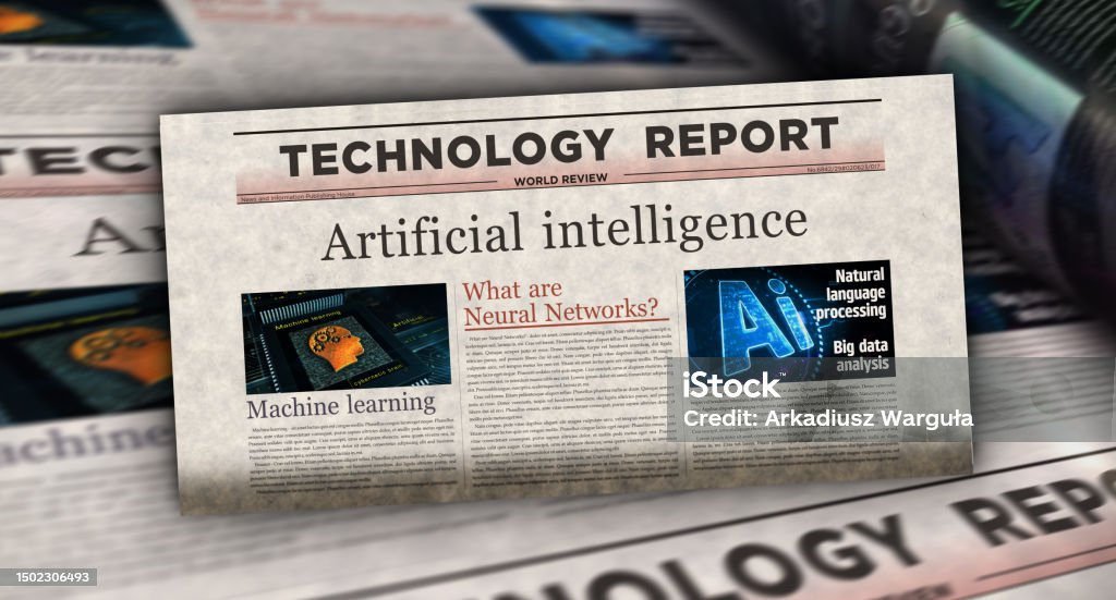 Artificial Intelligence Neural Networks Newspaper Printing Media Stock ... Artificial Intelligence Neural Networks Newspaper Printing Media Stock ...