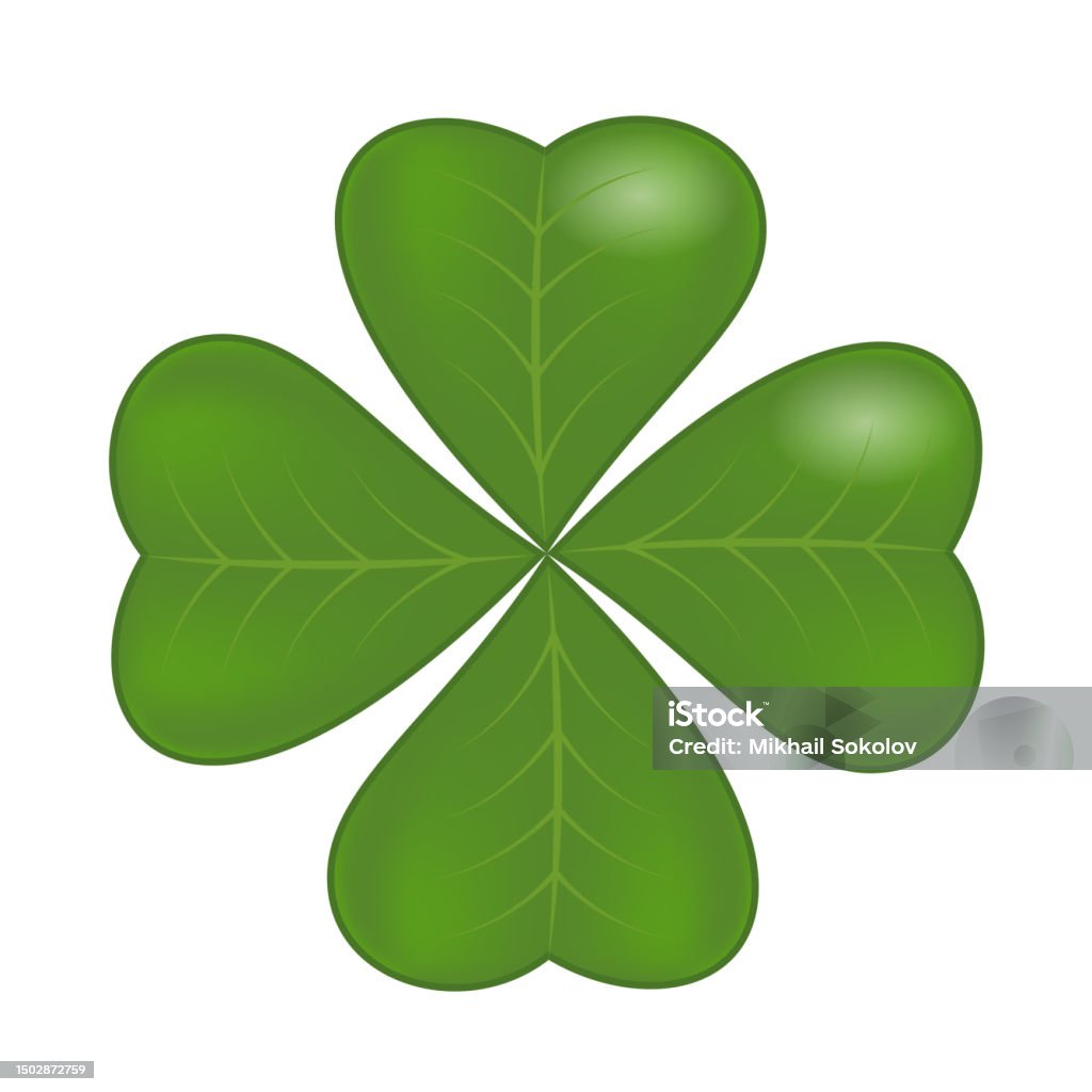 Fourleaf Clover Is A Symbol Of Good Luck Lucky Shamrock Stock Illustration Download Image Now