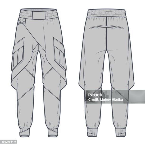 Cargo Pants Technical Fashion Illustration Wrap Jogger Pants Fashion