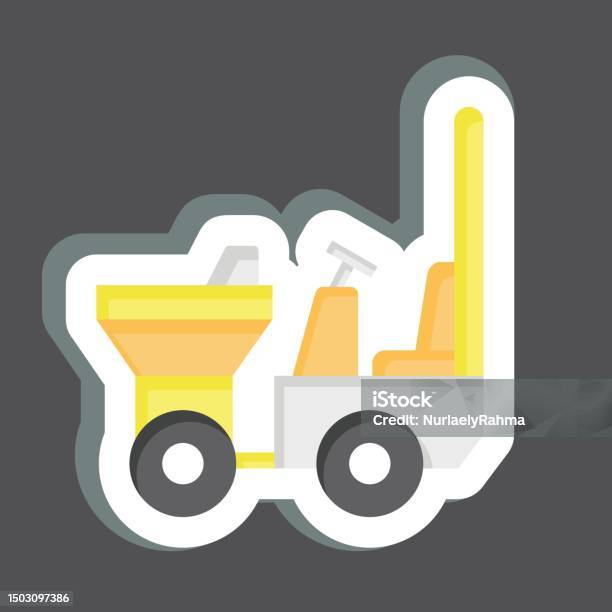 Stiker Dumper Terkait Dengan Simbol Kendaraan Konstruksi Desain