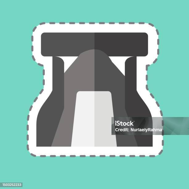Garis Stiker Memotong Rock Terkait Dengan Simbol Prasejarah Desain