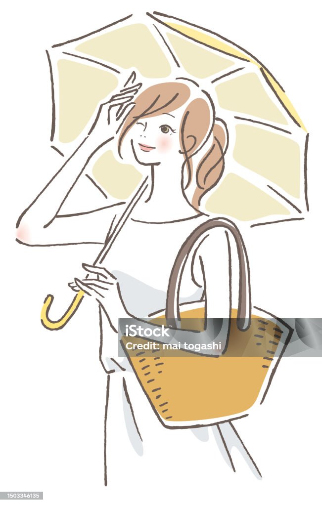 Woman Holding A Parasol Stock Illustration - Download Image Now - Adult ... Woman Holding A Parasol Stock Illustration - Download Image Now - Adult ...