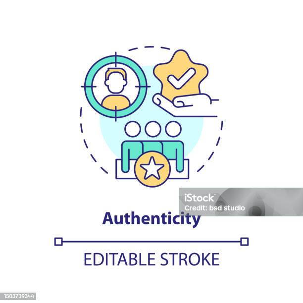 Authenticity Concept Icon Stock Illustration - Download Image Now ... Authenticity Concept Icon Stock Illustration - Download Image Now ...
