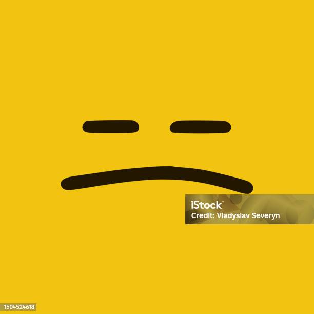 Émoticône Triste Dans Le Style Griffonnage Expressions De Visage De
