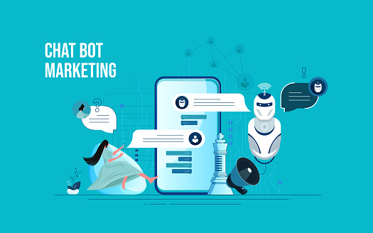 Chatbot Ai Dan Konsep Layanan Pelanggan Pria Muda Berbicara Dengan ... Chatbot Ai Dan Konsep Layanan Pelanggan Pria Muda Berbicara Dengan ...