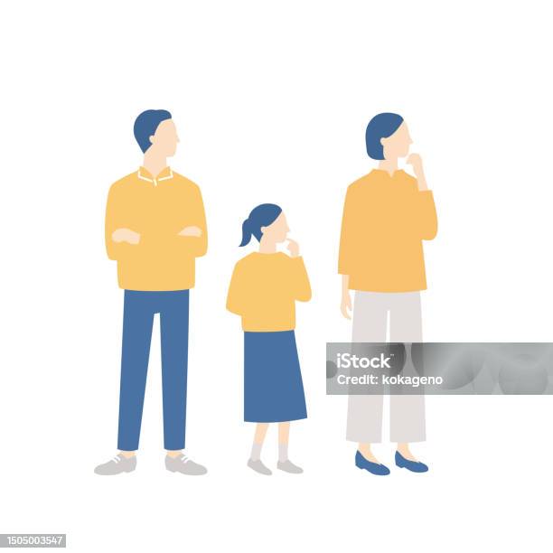 Memikirkan Keluarga Inti Ayah Ibu Dan Anak Perempuan Ilustrasi Seluruh ... Memikirkan Keluarga Inti Ayah Ibu Dan Anak Perempuan Ilustrasi Seluruh ...