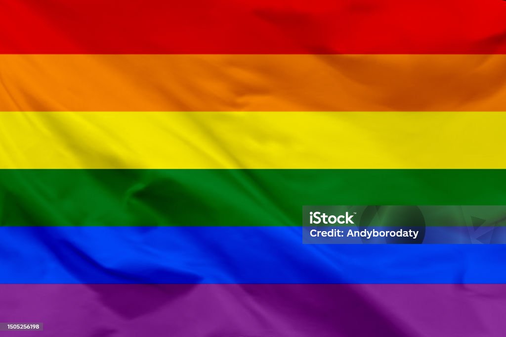 Waving Lgbt Flag Lgbt Flag Closeup The Gay Pride Rainbow Flag Rainbow