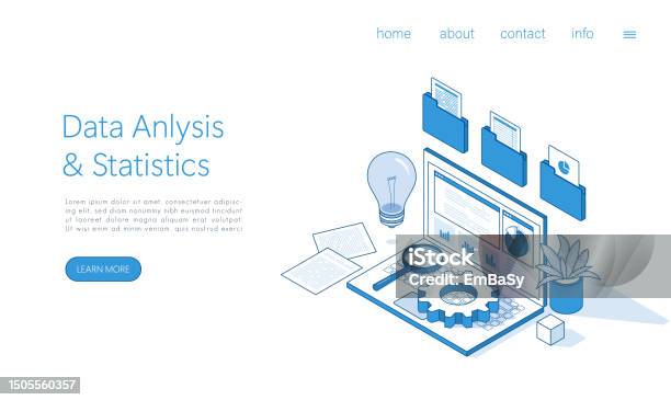 Template Halaman Arahan Analisis Data Statistik Bisnis Manajemen